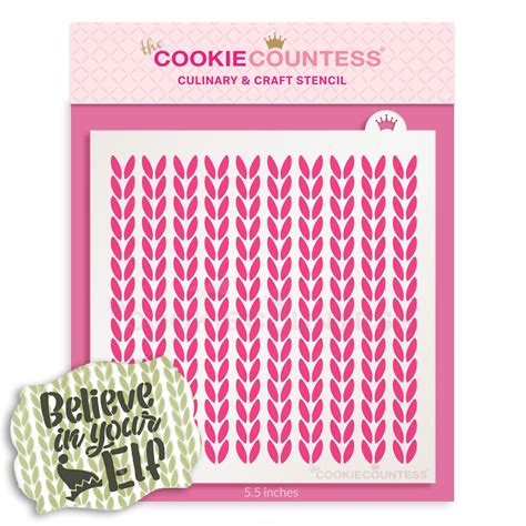 Knit Pattern Stencil Summers Sweet Shoppe