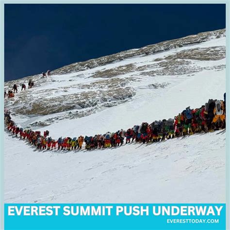 A Long Line Of Climbers Moving From Camp Iii ~7200 M Toward Camp Iv