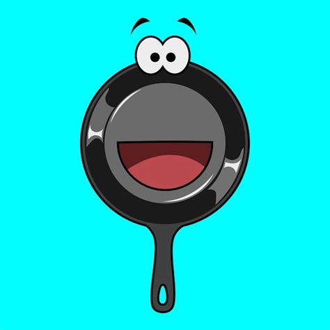 Premium Vector Smiling Frying Pan Cartoon Character Vector
