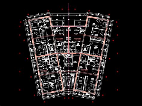 Edificio De Departamentos En Autocad Descargar Cad Gratis 20339 Kb