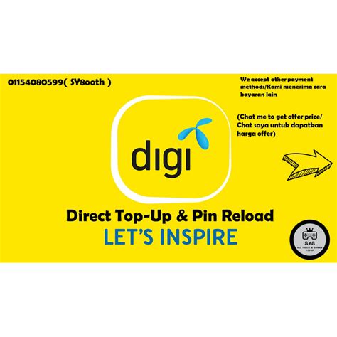 Sy8 Digi Prepaid Direct Topuppin Reloadrm50rm60rm1001 10mins