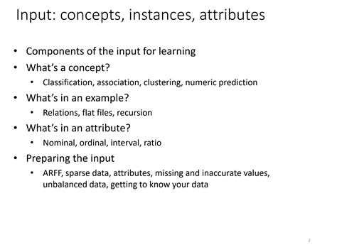 Solution Lesson2 Lect3 Input Concepts Instances Attributes Studypool