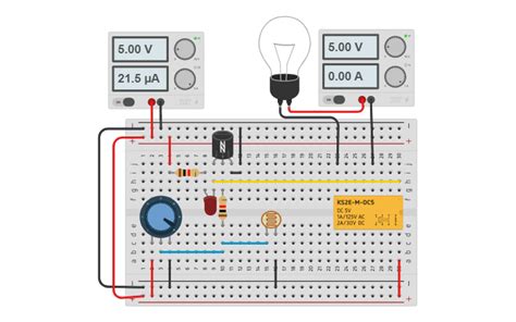 Circuit Design Relé Tinkercad