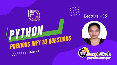 35 Infytq Questions Part 1 Youtube