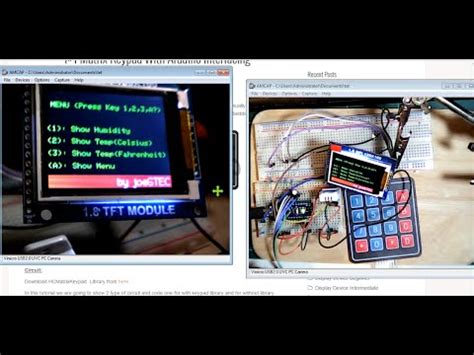 Arduino Nano Keypad X Only Use Rx C TFT LCD Create Menu Info Pages DHT Sensor