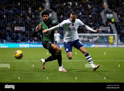 Coventry Citys Ellis Simms Left And Preston North Ends Alan Browne