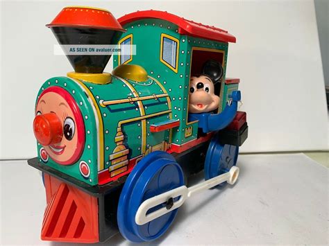 Vintage Japan Tin Litho Walt Disney Micky Mouse Train Battery Operated
