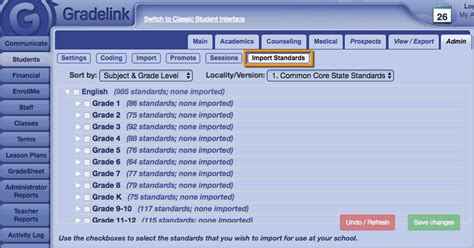 How To Set Up Standards Based Grading Gradelink Support Community