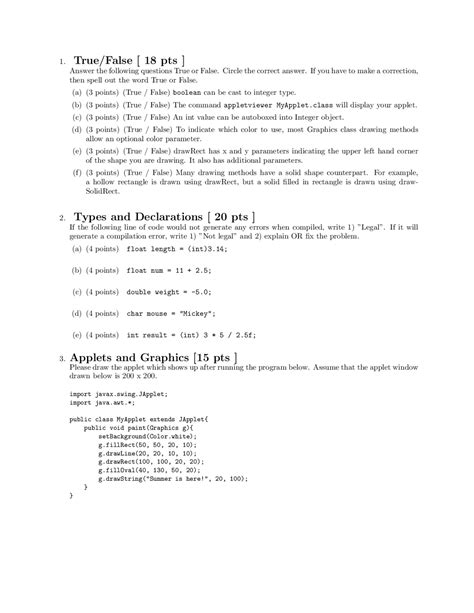 Exam 1 Questions Introduction Object Oriented Programming Cs 1331