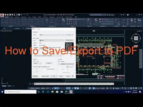 How To Save And Export Autocad Drawing To Pdf YouTube