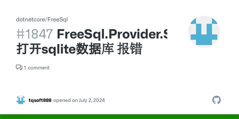 Freesql Provider Sqlitecore Sqlite Issue Dotnetcore