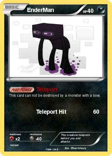 Pokémon Enderman 1208 1208 Teleport My Pokemon Card