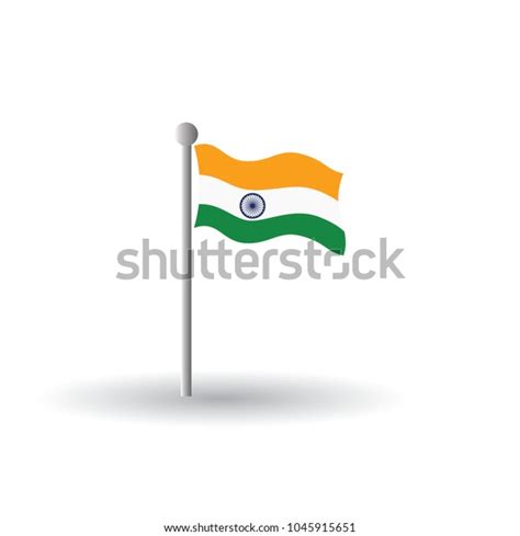India Flag Vector Illustration Colors Proportion Stock Vector Royalty