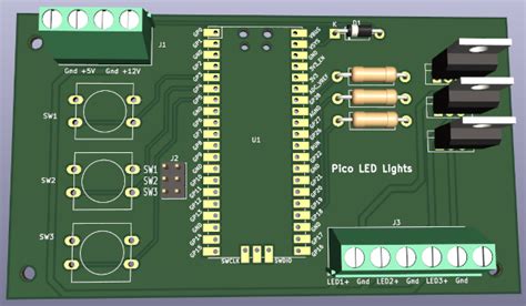 Raspberry Pi Pico Led Light Controller With Pcb Design Electronic