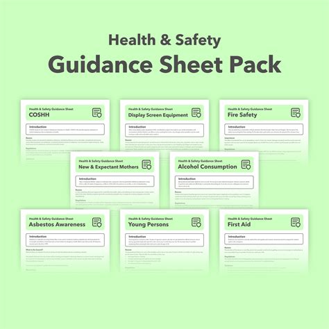 Health And Safety Guidance Sheet Pack Breakdown Essential Hands