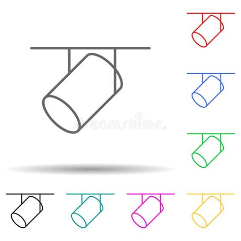 Ceiling Spot Multi Color Style Icon Simple Thin Line Outline Vector Of Spotlight Icons For Ui