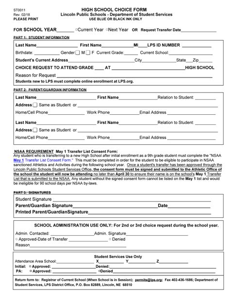 Lincoln Public Schools Department Of Student Services Fill Out And