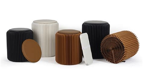 Folding Paper Stool Brown 50cm Tall Ships Same Day