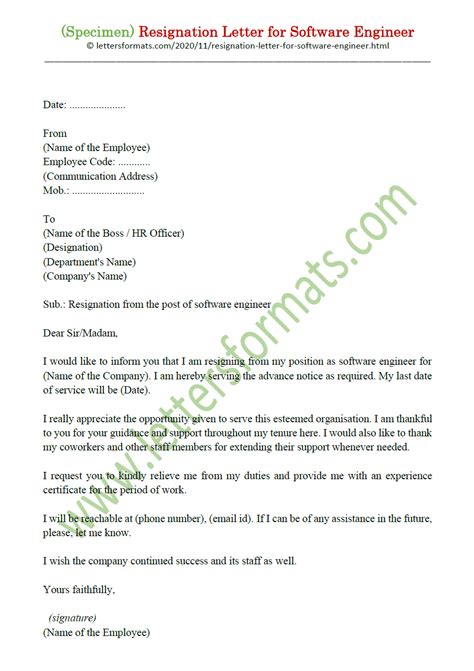Marvelous Tips About Resignation Letter Format For Software Developer