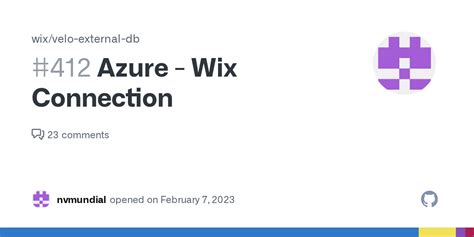 Azure Wix Connection · Issue 412 · Wixvelo External Db · Github