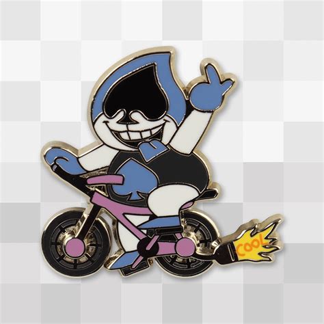 Deltarune Cool Bike Lancer Spinning Enamel Pin Fangamer