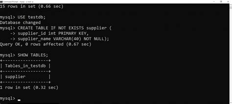 Create A Table In Mysql Database Testingdocs