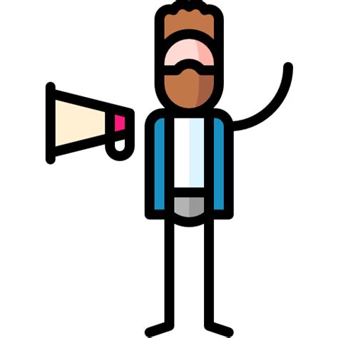 Man Puppet Characters Lineal Color Icon