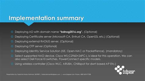 Holistic View Of 8021x Integration And Optimization Ppt Download