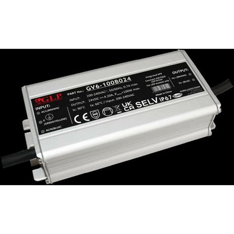 Alimentation LED DC24V 100W étanche IP67 GLP