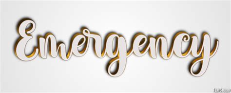 Emergency Text Effect And Logo Design Word