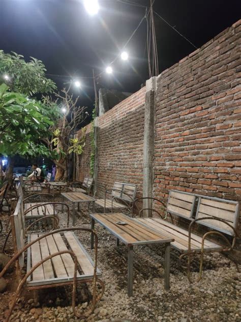 Industrial Cafe At East Java Indonesia September 2024 Night Vibes