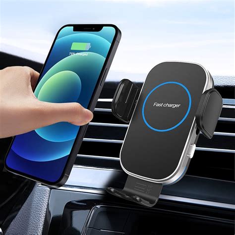 今ダケ送料無料 車 スマホホルダー 自動開閉 ワイヤレス充電 10w 車載 Qi 黒 Bf