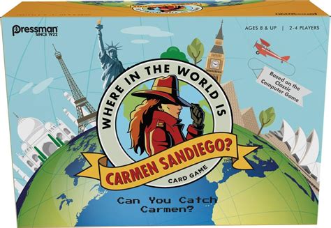 Pressman Where In The World Is Carmen Sandiego Card Game Based On