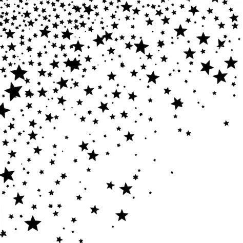 Seamless Black Stars Pattern On White Background Premium AI Generated Image