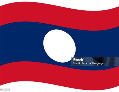 라오스 국기 라오스의 국기 라오스 국기 물결 0명에 대한 스톡 벡터 아트 및 기타 이미지 0명 3차원 형태 개념 Istock