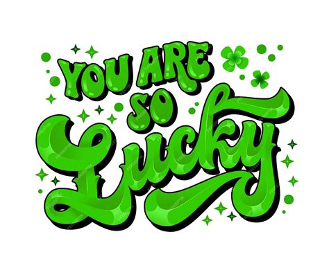 Premium Vector You Are So Lucky Vector Lettering Design Element In