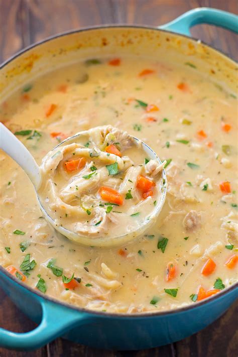 Thick Chicken Noodle Soup With Egg Noodles