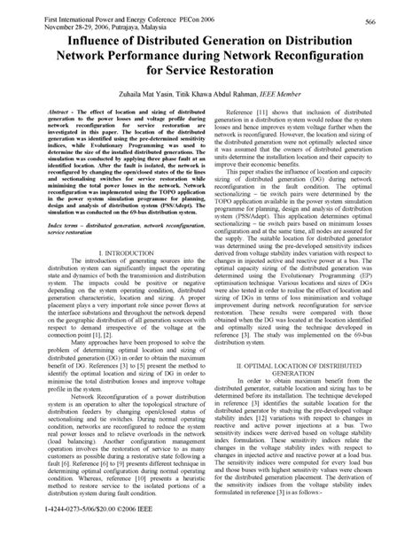 Pdf Influence Of Distributed Generation On Distribution Network