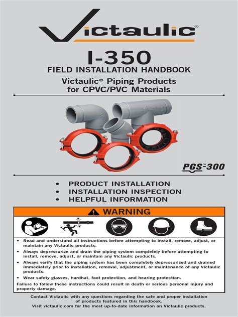 Manual Victaulic Pvc Cpvc Pdf Pipe Fluid Conveyance Polyvinyl
