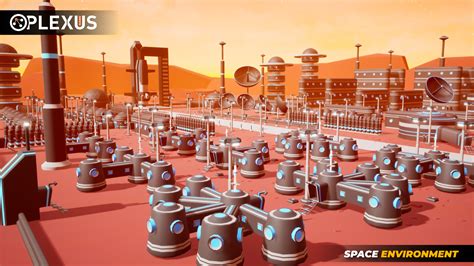 SPACE ENVIRONMENT LOW POLY UNREAL ENGINE ASSET STORE PLEXUS