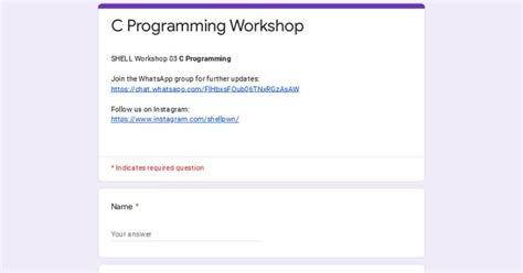 Shell On Linkedin C Programming Workshop