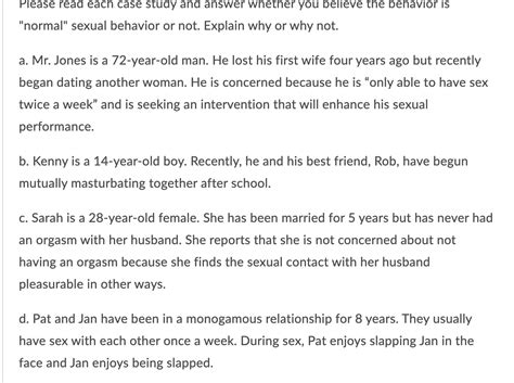 Solved Please Read Each Case Study And Answer Whether You Chegg Com