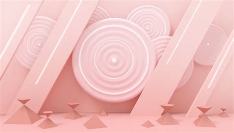 현대 아이디어 연단 기하학적 모양 삼각형 최소한의 창조적 인 개념과 붉은 벽 배경 3d 렌더링 3차원 형태에 대한 스톡 사진 및