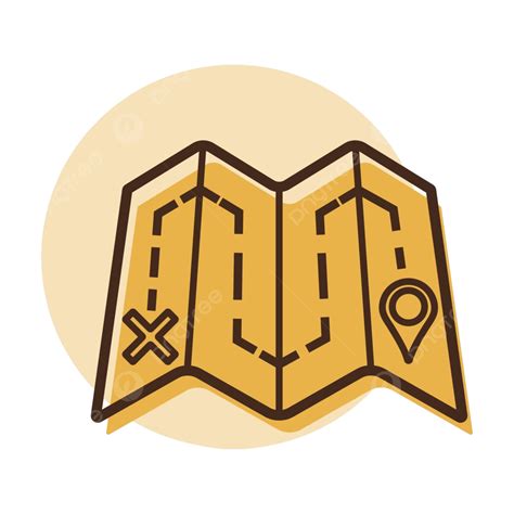 map with route vector icon navigation sign trip pin vector vector trip