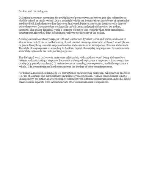 Dialogism And Heteroglossia Pdf