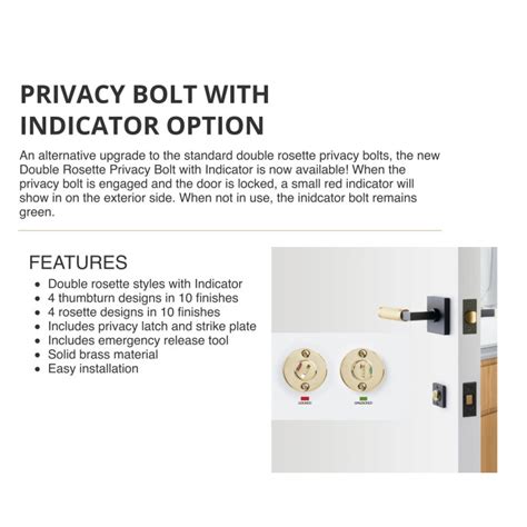 Emtek 8583 Square Thumbturn Privacy Bolt Double Rosettes With