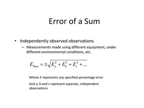 Theory Of Errors Pptx Physics Science