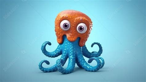 Amusing 3d Octopus Illustration Powerpoint Background For Free Download Slidesdocs