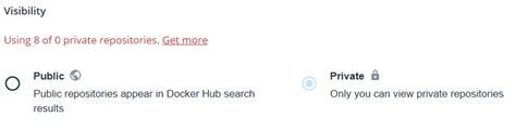 Cant Create Private Repository Docker Hub Docker Community Forums