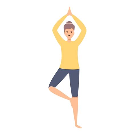Icono De Yoga Matutino Vector De Dibujos Animados Ejercicio Deportivo